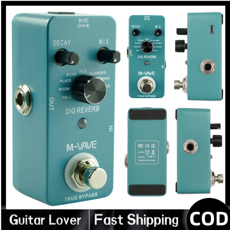 [COD] M-VAVE DIG REVERB Digital Reverb Guitar Effect Pedal 9 Reverb ...