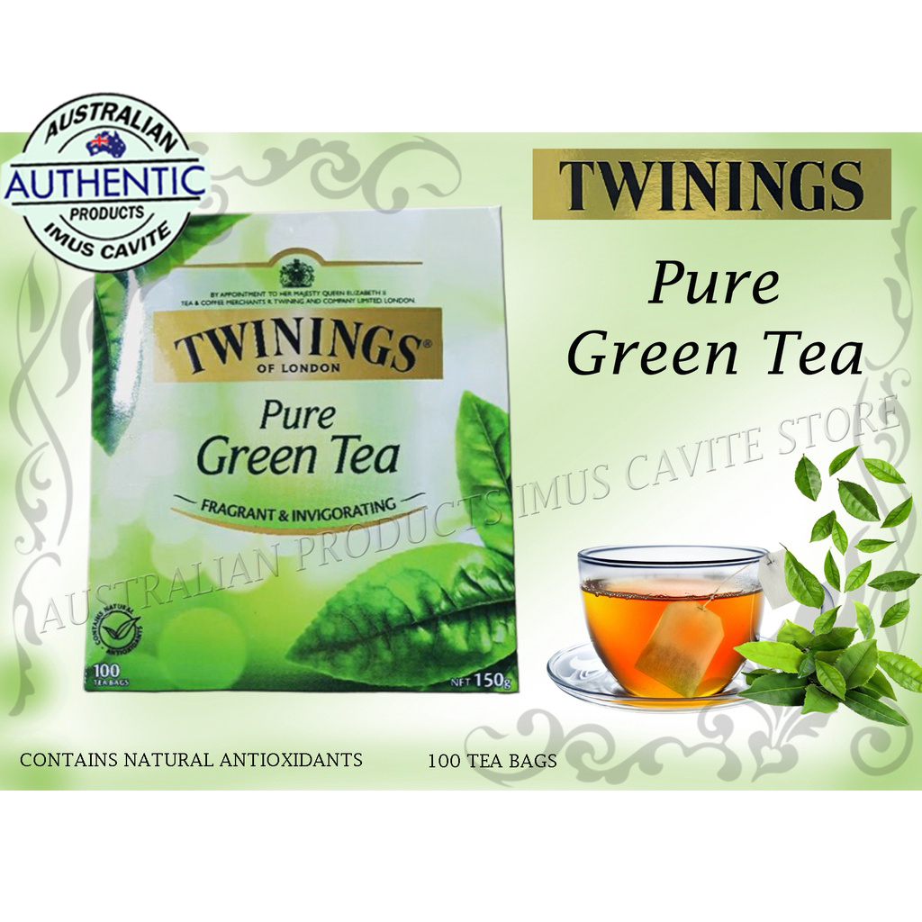 TWININGS PURE GREEN TEA 100 Tea bags 150g | Shopee Philippines