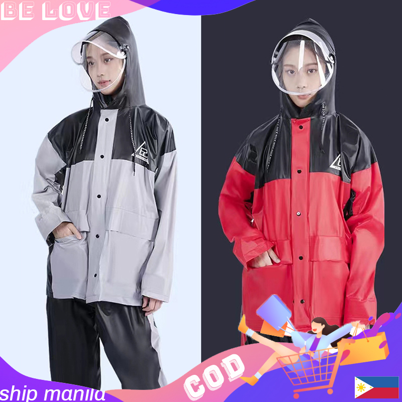 Raincoat Rain Pants Set for men women Split Body Anti-storm Takeaway ...