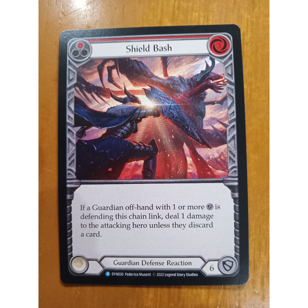 FAB Flesh and Blood TCG: Shield Bash Dynasty Rare Guardian Defense ...