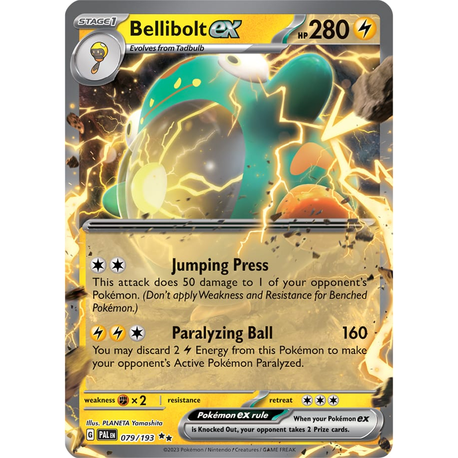 Bellibolt EX Ultra Rare Scarlet & Violet: Paldea Evolved Pokemon TCG ...