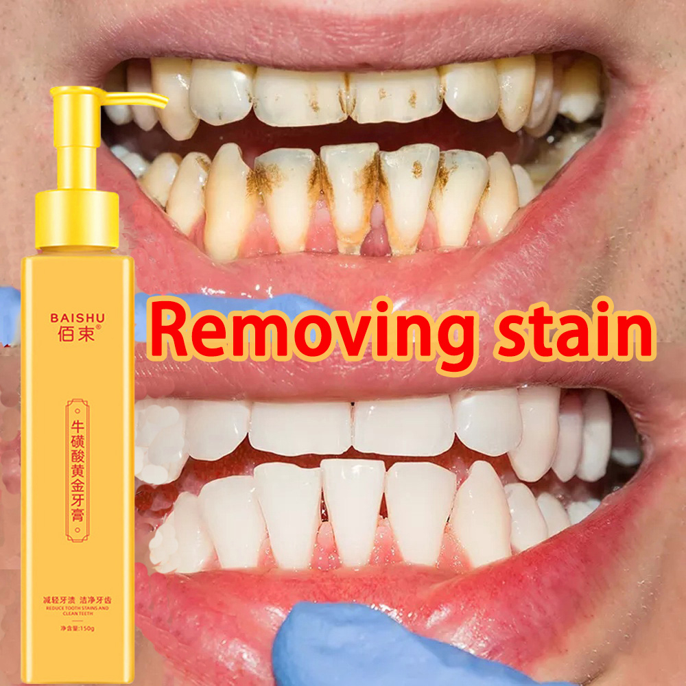 Whitening toothpaste oral care Removes bad yellow teeth 150g taurine ...
