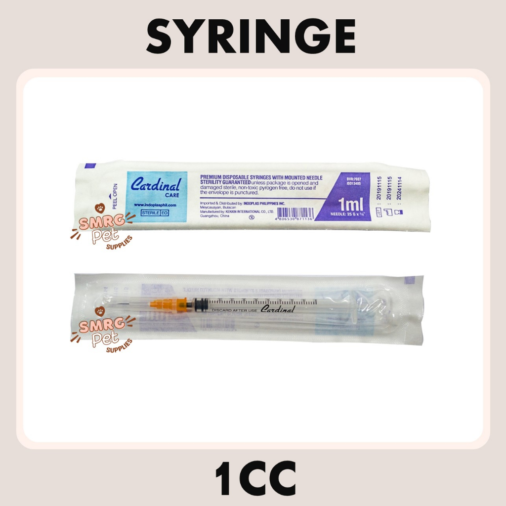 SMRG Pets Disposable Syringe with Needle Injection per Piece Ticks ...