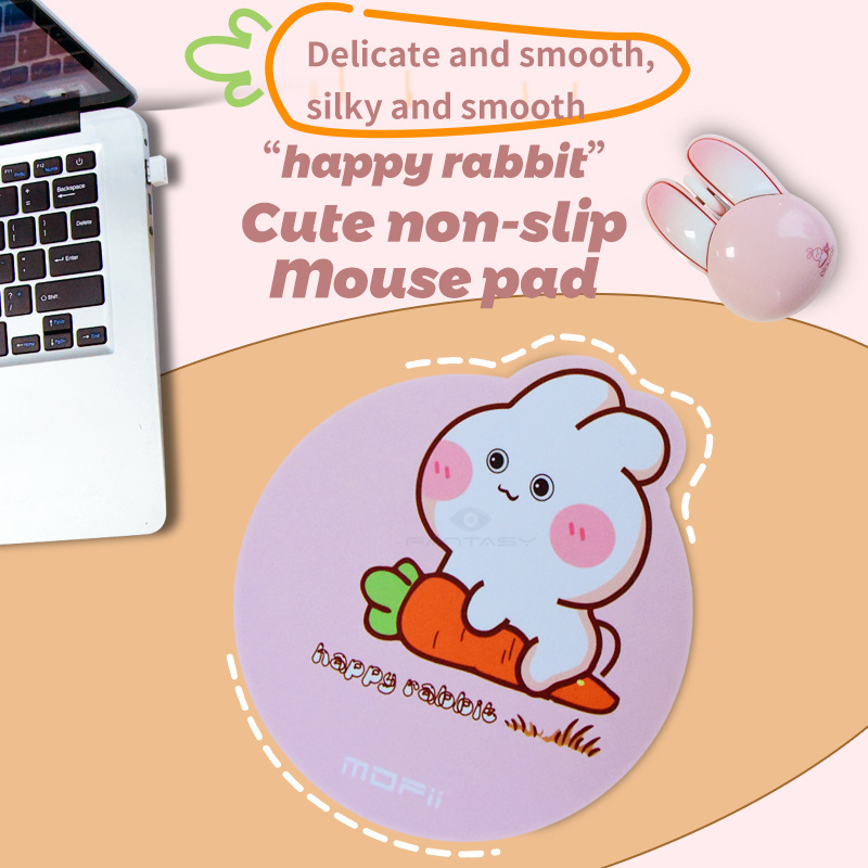MOFii Mouse Pad Happy Rabbit non slipgood decorations for the desktop ...