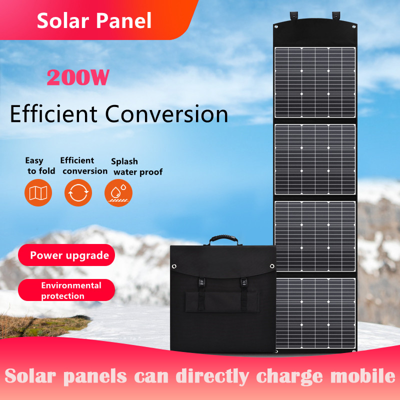 200W Solar Panel Generator Photovoltaic for Home or Tent Outdoor ...