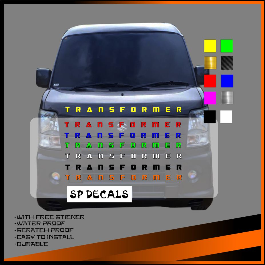 Sticker for Hood of Every Wagon Transformer Glossy Cut-out Durable and ...