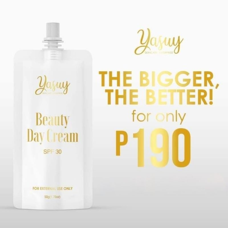 ORIG YASUY BEAUTY DAY CREAM SPF30 50G BIG SACHET | Shopee Philippines