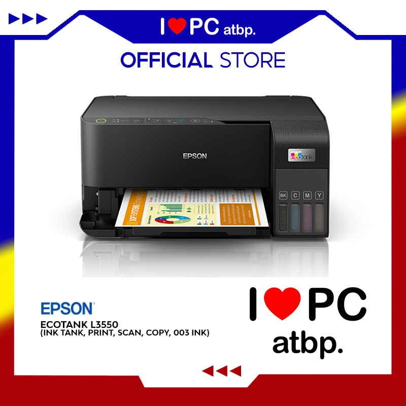 Epson EcoTank L3550 Printer (Ink Tank, Print, Scan, Copy, 003 Ink ...
