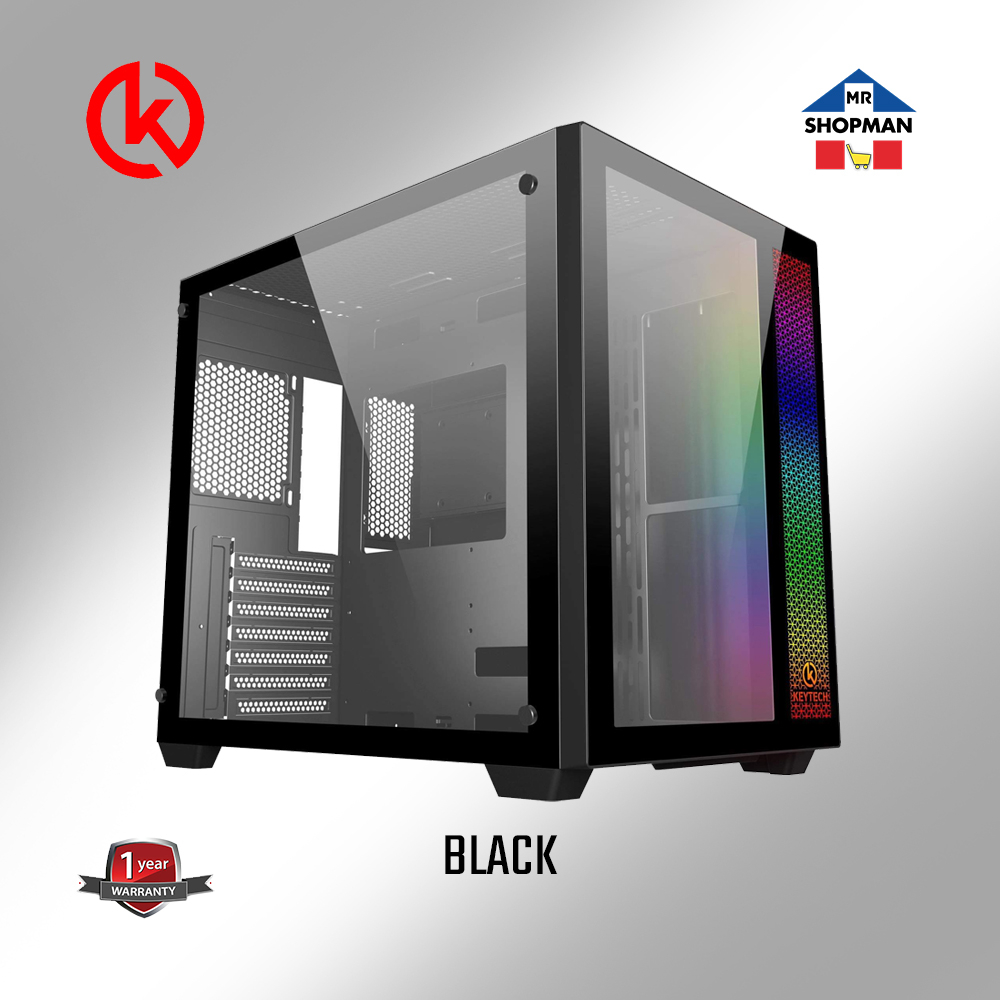 Keytech Coolman Robin SE ATX Black White Desktop PC Case | Shopee ...