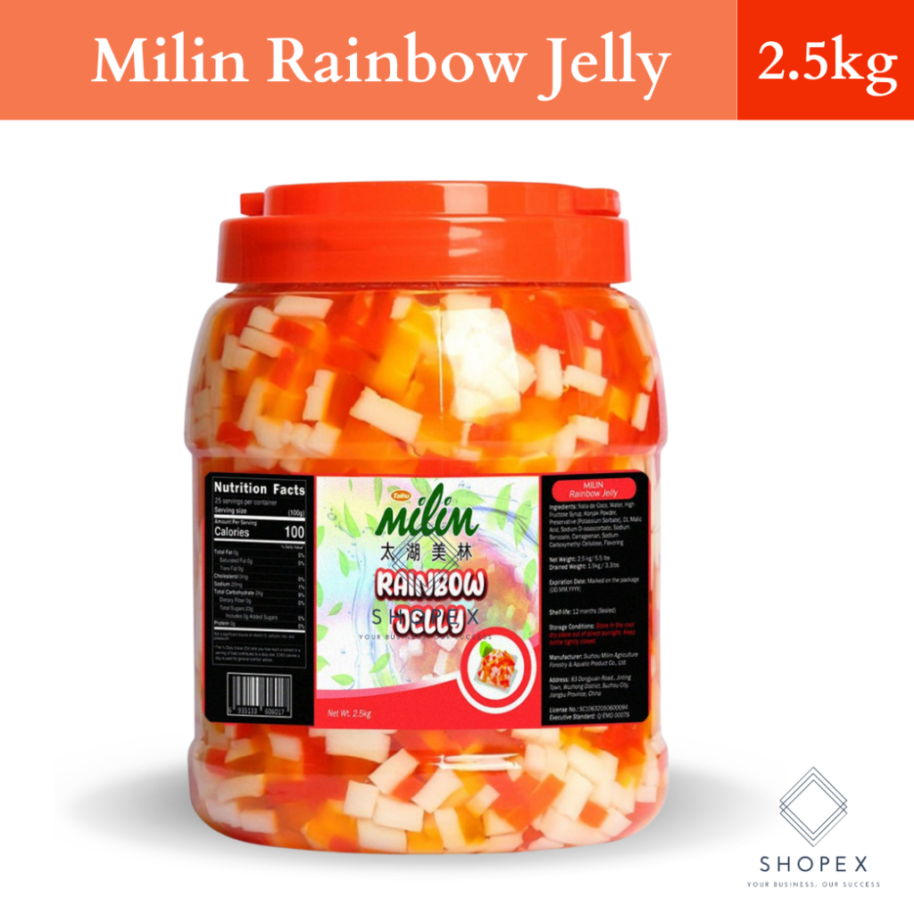 Milin Crystal Jelly Milk tea Sinkers / Toppings (2.5kg) Fruit Tea ...