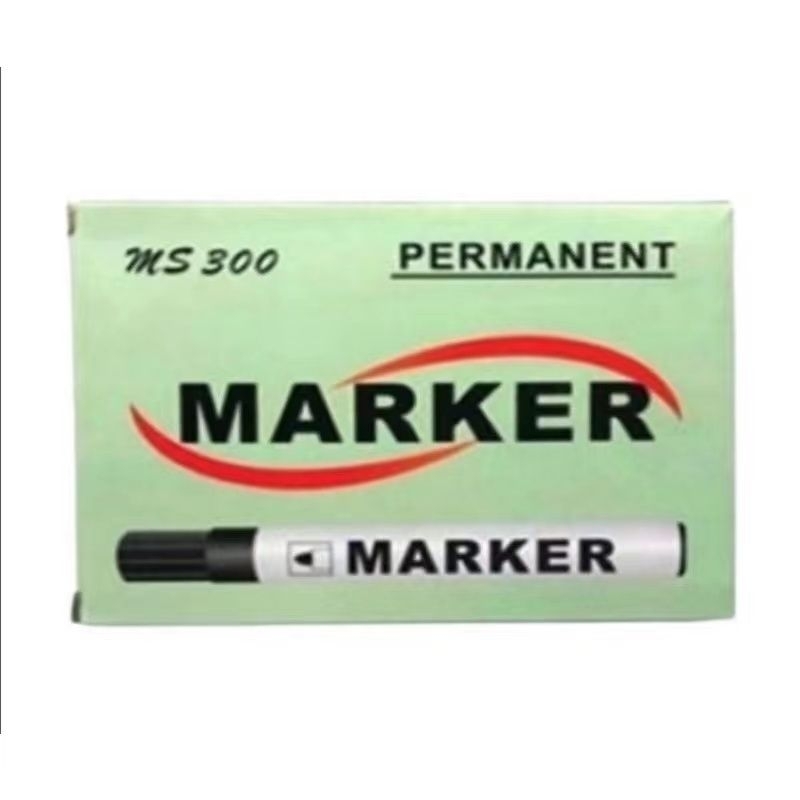 Permanent Marker MS300 Black (12pieces per box) | Shopee Philippines