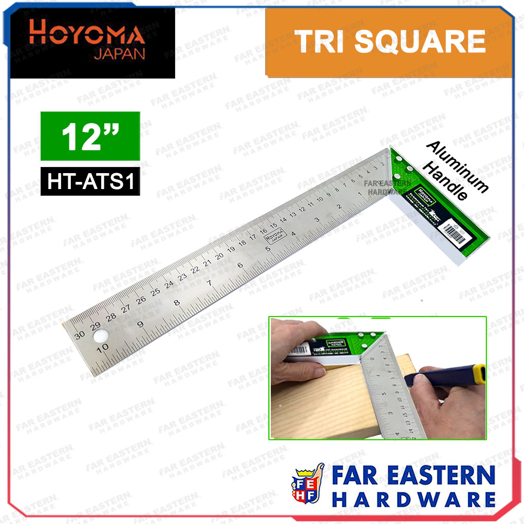 HOYOMA Tri Square Ruler Try Aluminum Handle 12" HT-ATS1 HYHT | Shopee ...