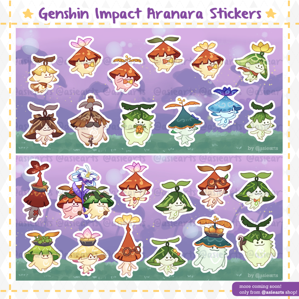 Genshin Impact Aranara Nahida Waterproof Vinyl Sticker Sheet | Journal ...