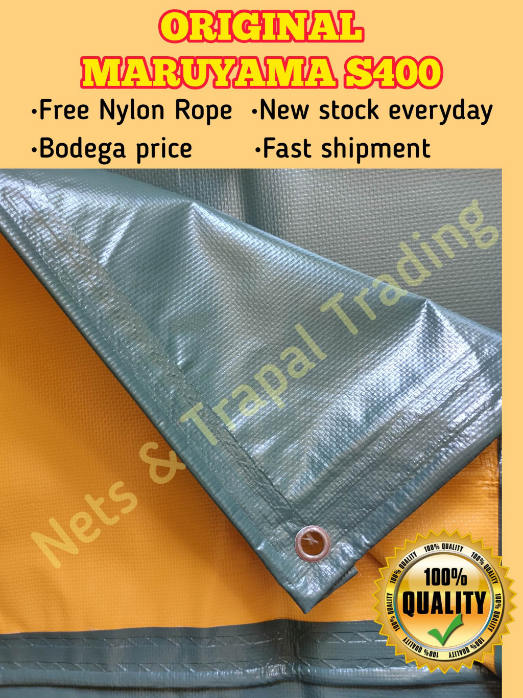 (8x8 feet) S400 MARUYAMA TRAPAL HEAVY DUTY LONA TRAPAL TOLDA TARP ...