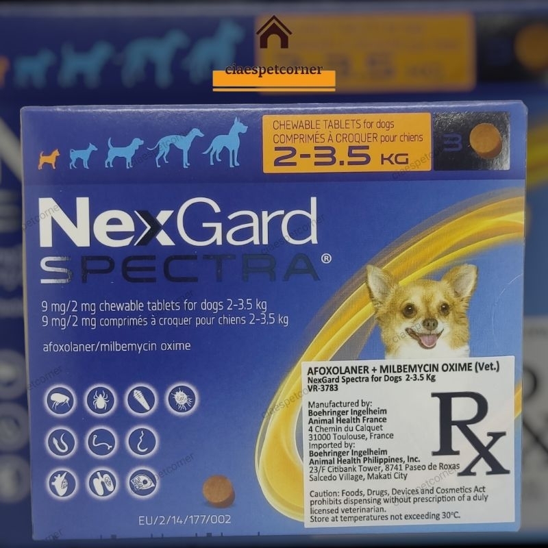 NexGard Spectra Chewable Tablet for Dog (with free sticker) | Shopee ...