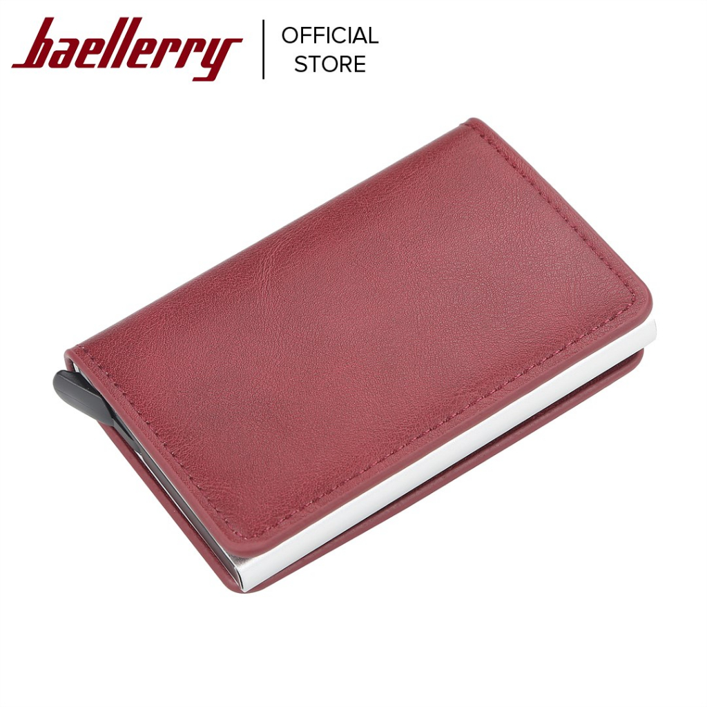 Baellerry RFID Aluminum Frame Mini Short Card Banknote Wallet Credit ...