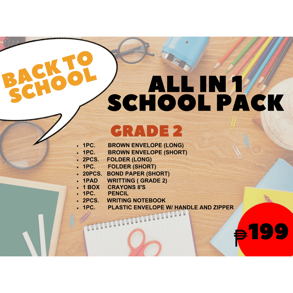 All-in-One School Supplies Package (Grade 1 to 3) | Shopee Philippines