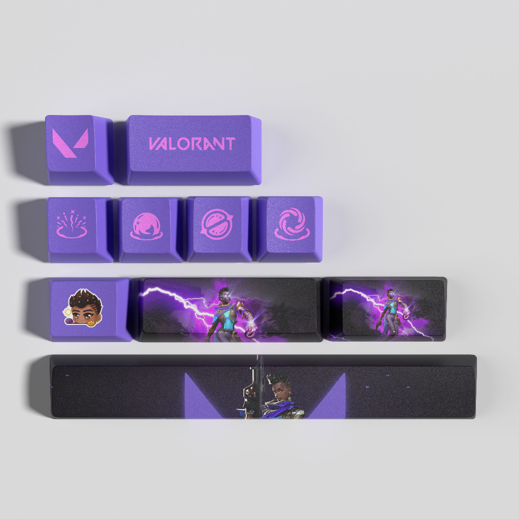 Valorant Astra Custom PBT dye 10 keys OEM Profile Mechanical Keyboard ...