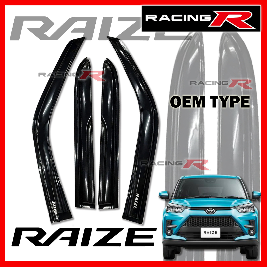 Toyota Raize 2022 to 2023 OEM / INJECTION Window Door Visor Black ...