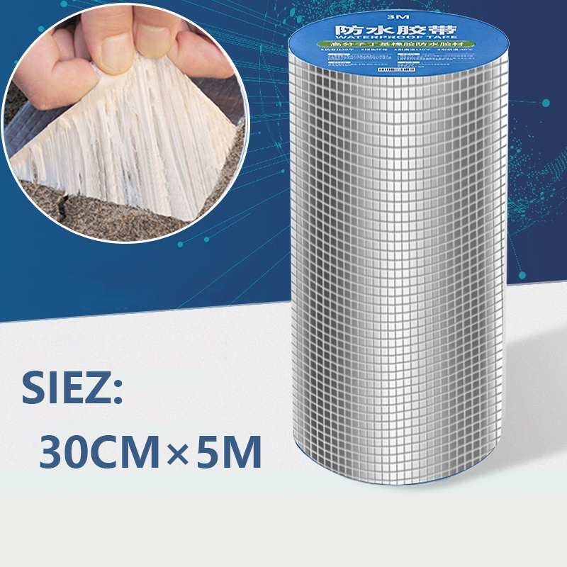 20/30cm Aluminum Foil Butyl Waterproof Tape For Roof Leak Sealant Wall ...