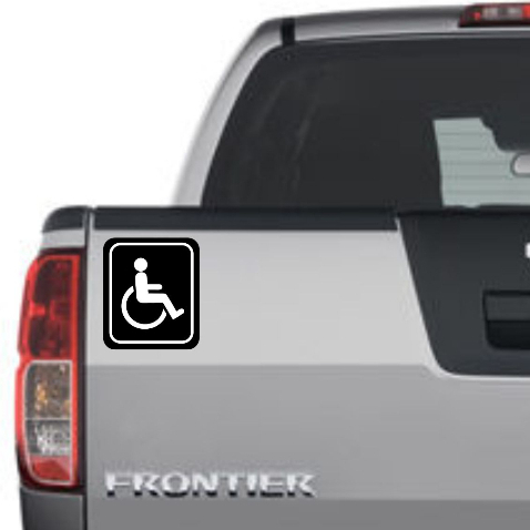 REFLECTIVE PWD sticker for car, motorcycle, wall, and other surfaces ...