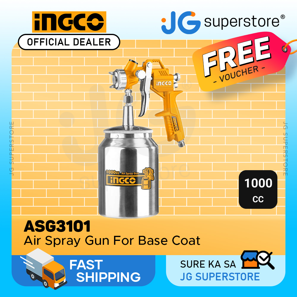 INGCO ASG3101 Air Paint Spray Gun Suction Type for Base Coat with ...