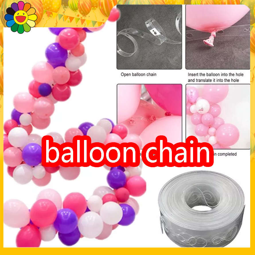 Balloon Chain 5 Meters Balloon Chain Double Hole For Balloon Decoration ...