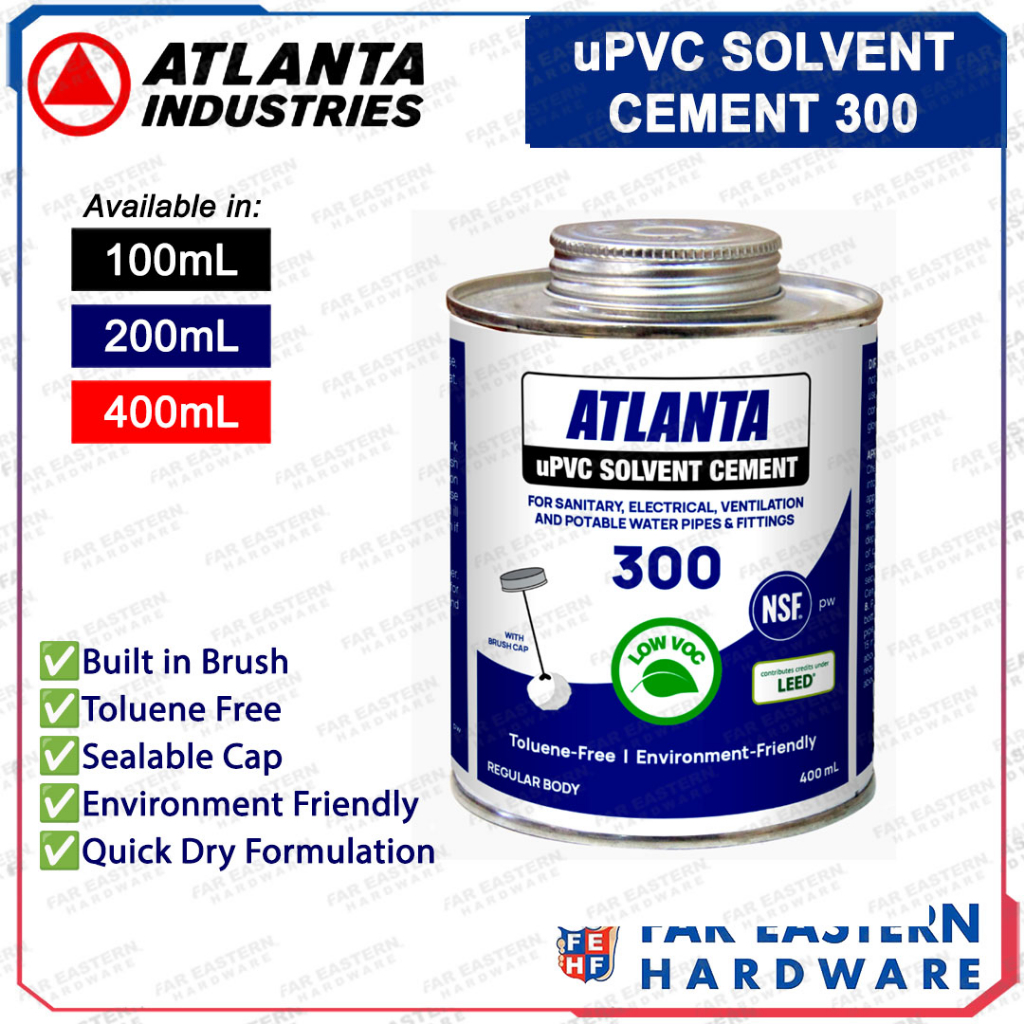 ATLANTA uPVC Solvent Cement (300) 100ml | 200ml | 400ml | Shopee ...