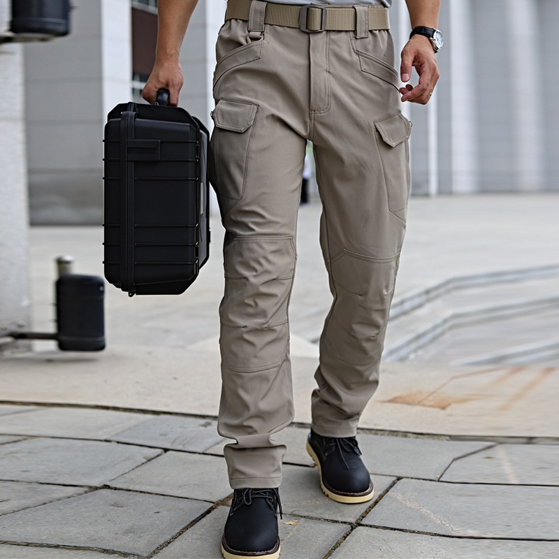 Mens Flex Ripstop Tactical Pants IX9 Combat Stretch Trousers Waterproof Casual Hiking Work Pant ...
