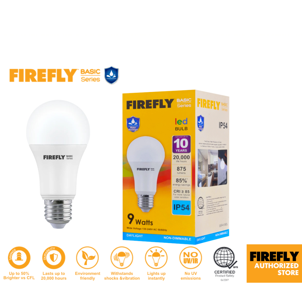 Firefly Basic Series Water Resistant LED Bulb IP54 | Shopee Philippines