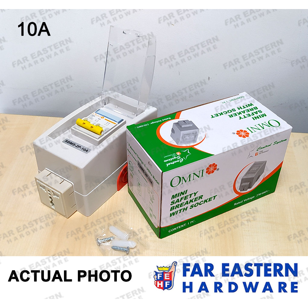 OMNI Safety Circuit Breaker w/ Electrical Power Outlet Universal Socket 10A | 16A | Shopee ...