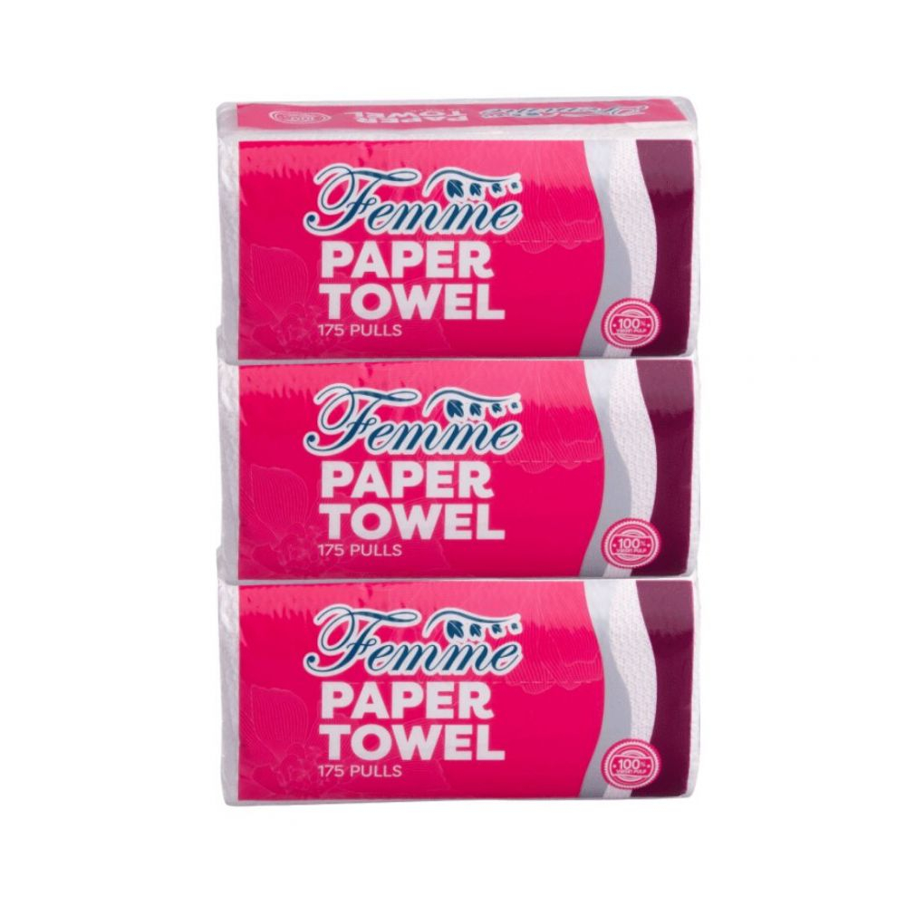 Femme Paper Towel 175 Pulls (Pack of 3) | Shopee Philippines