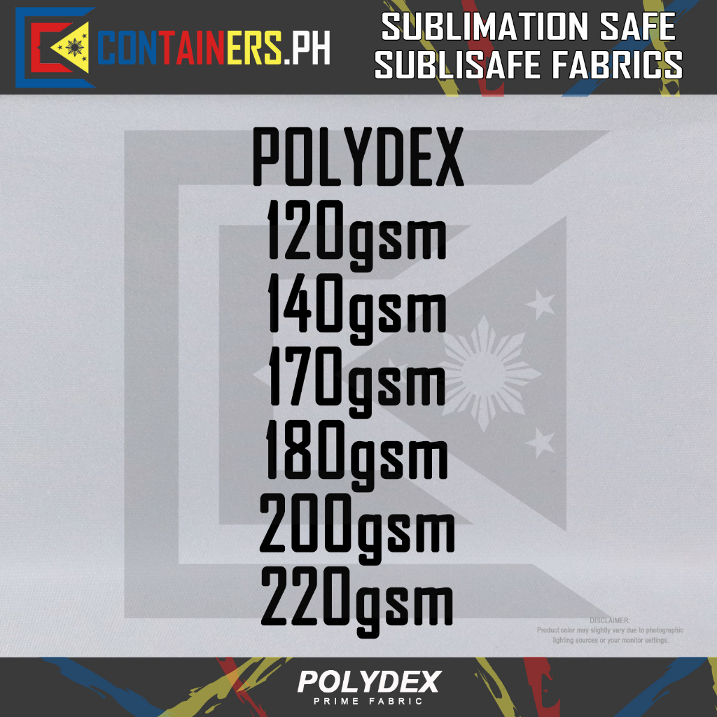 CONTAINERS.PH (PER YARD) Sublimation Safe SUBLISAFE PolyDex Fabric ...
