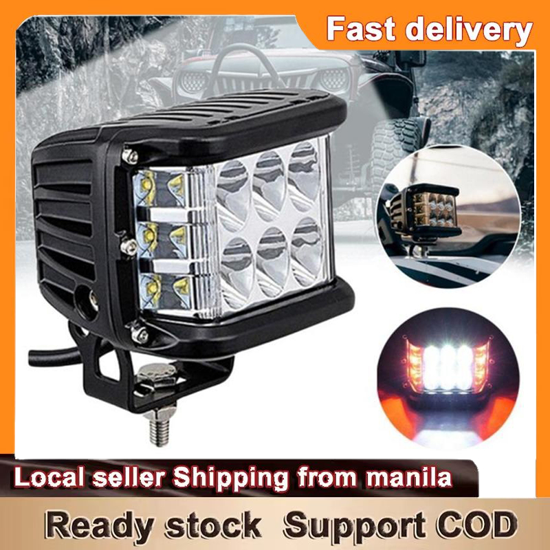 TCPH 4Inch Work Side Shooter LED Light Bar Combo Pod White & Amber ...