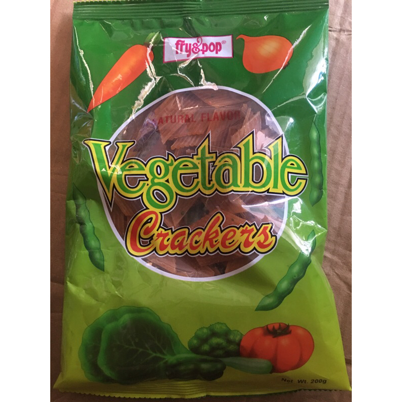 Vegetable crackers fry&pop natural flavor 200g | Shopee Philippines