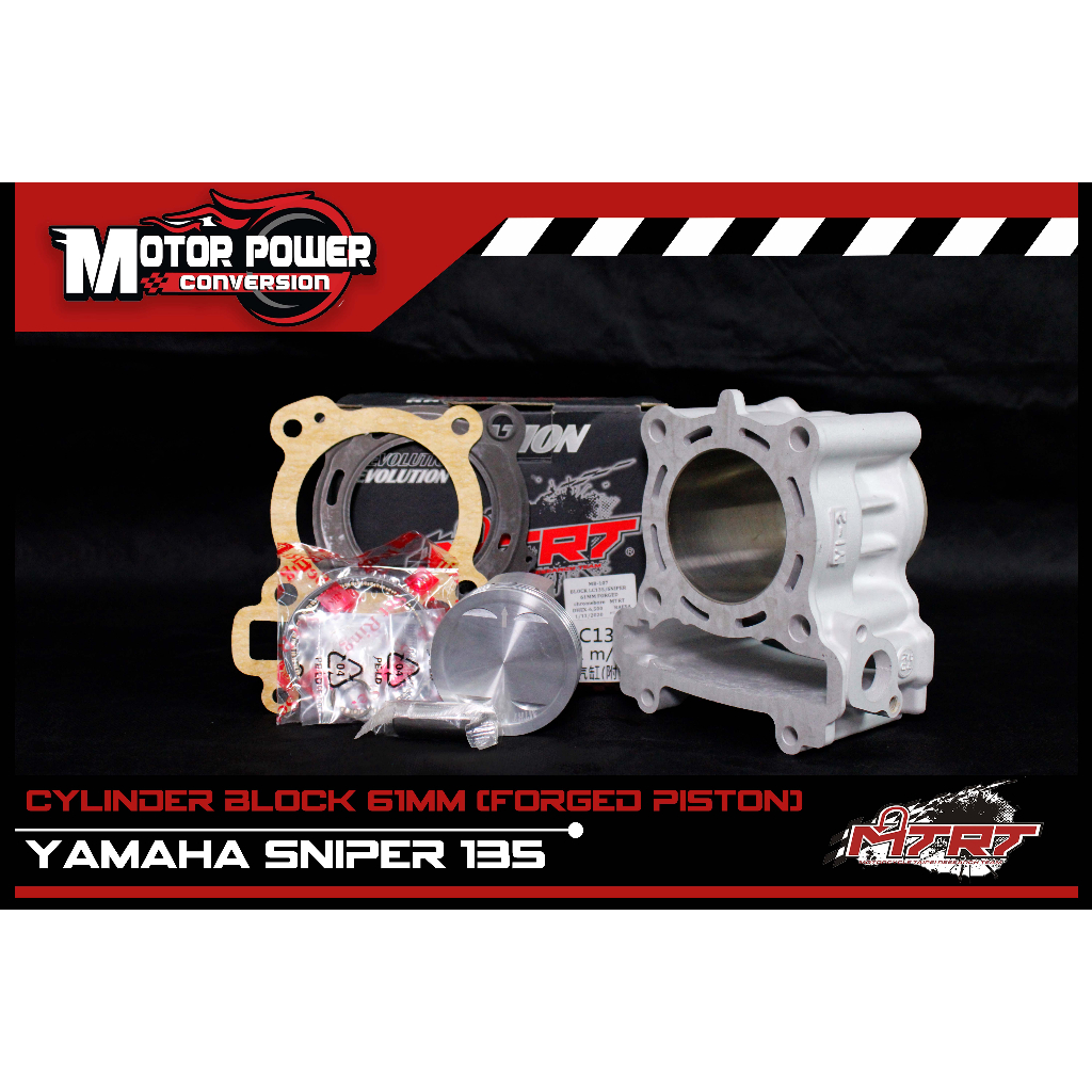 MTRT sniper 135/150 chromebore block forged piston (61MM) | Shopee ...