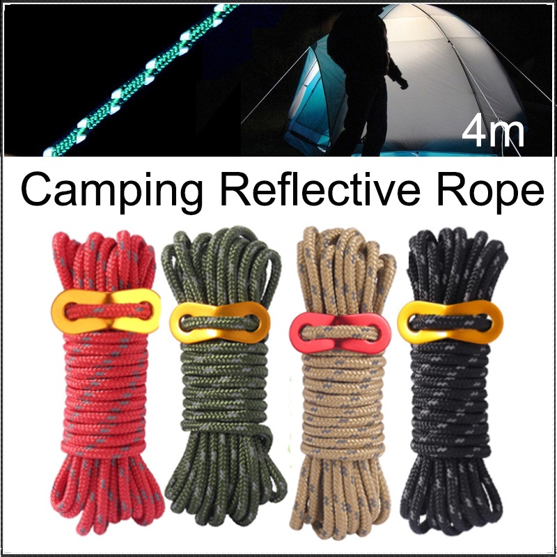 4M Camping Reflective Rope Outdoor Umbrella Rope Tent Fixed Rope Canopy ...