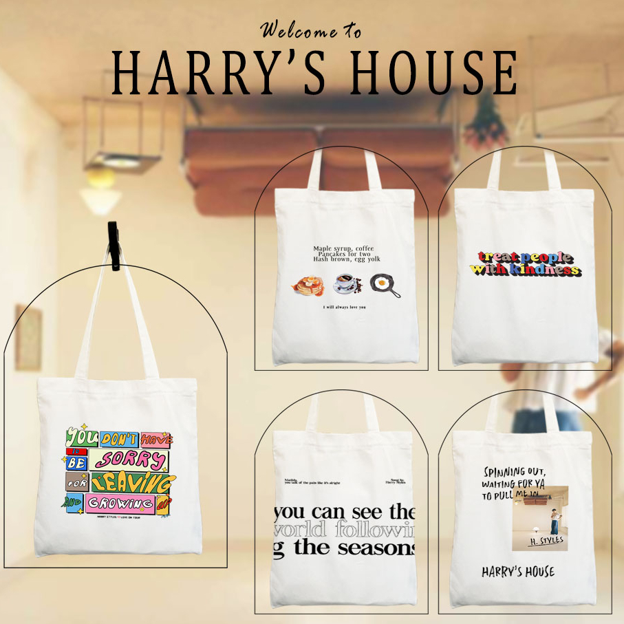 Harry Styles Love on Tour / Harry's House- THICK Canvas Tote bags Merch ...