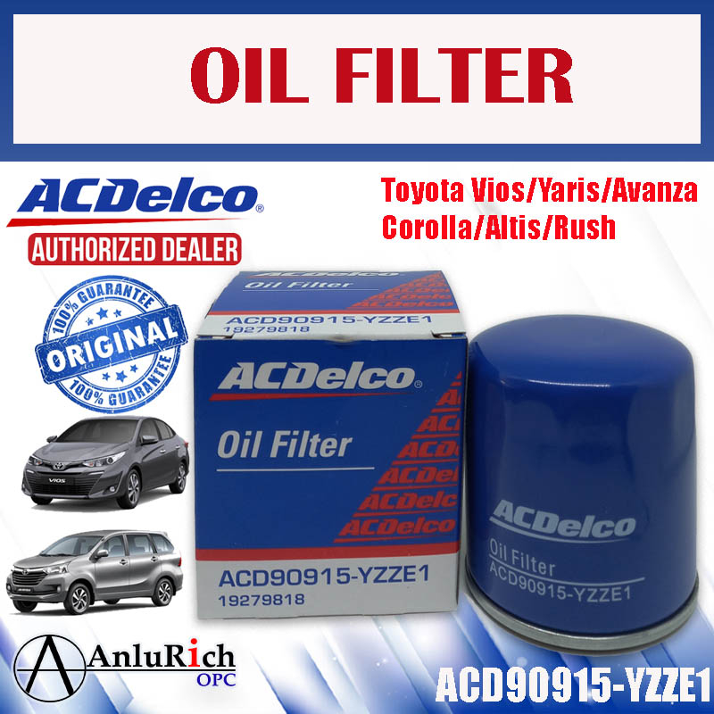 ACDelco Oil Filter for Toyota Vios/Yaris/Corolla/Altis/Rush/Avanza ...