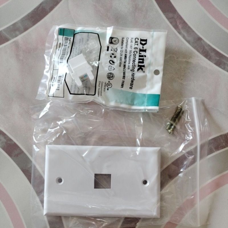100pcs IO keystone jack (dlink)with 1gang faceplate | Shopee Philippines