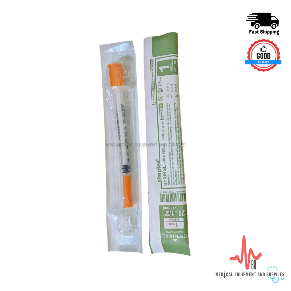 Simplex Insulin Syringe G29- 1piece | Shopee Philippines