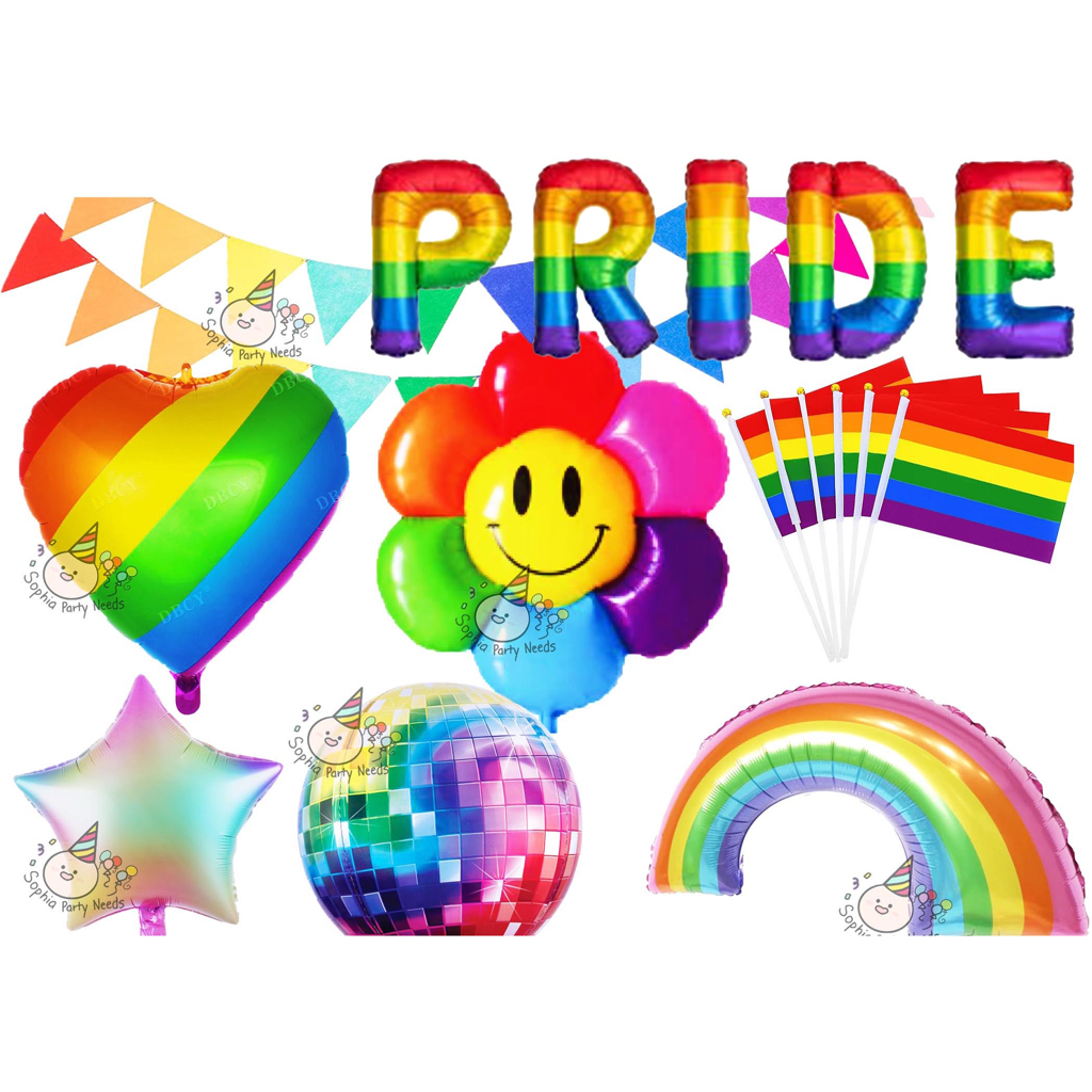 Pride Parade March Decoration for Rainbow Theme or Multicolor Birthday ...