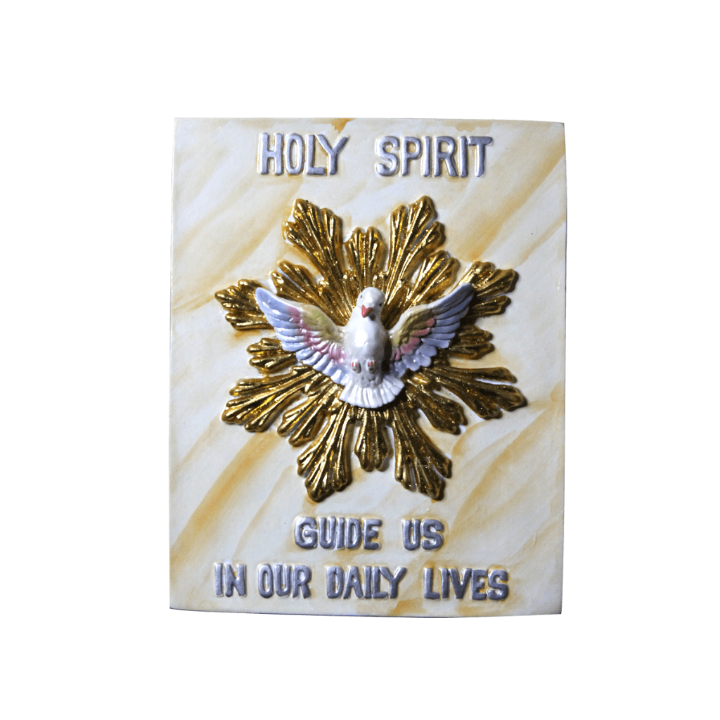 HOLY SPIRIT PLAQUE - YELLOW (LWH 8 x 1 x 10 INCHES) | Shopee Philippines