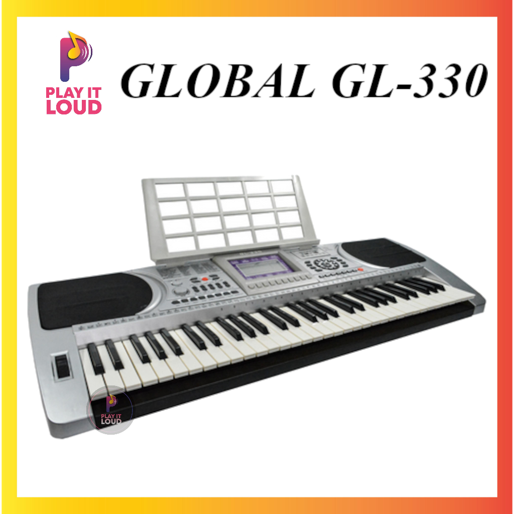 GLOBAL GL-330 ELECTRONIC KEYBOARD TOUCH SENSITIVITY with Built in USB ...