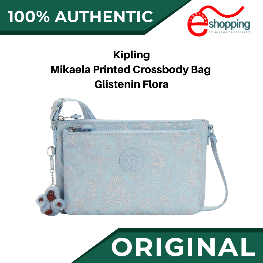 Kipling Mikaela Printed Crossbody Bag Glistenin Flora | Shopee Philippines