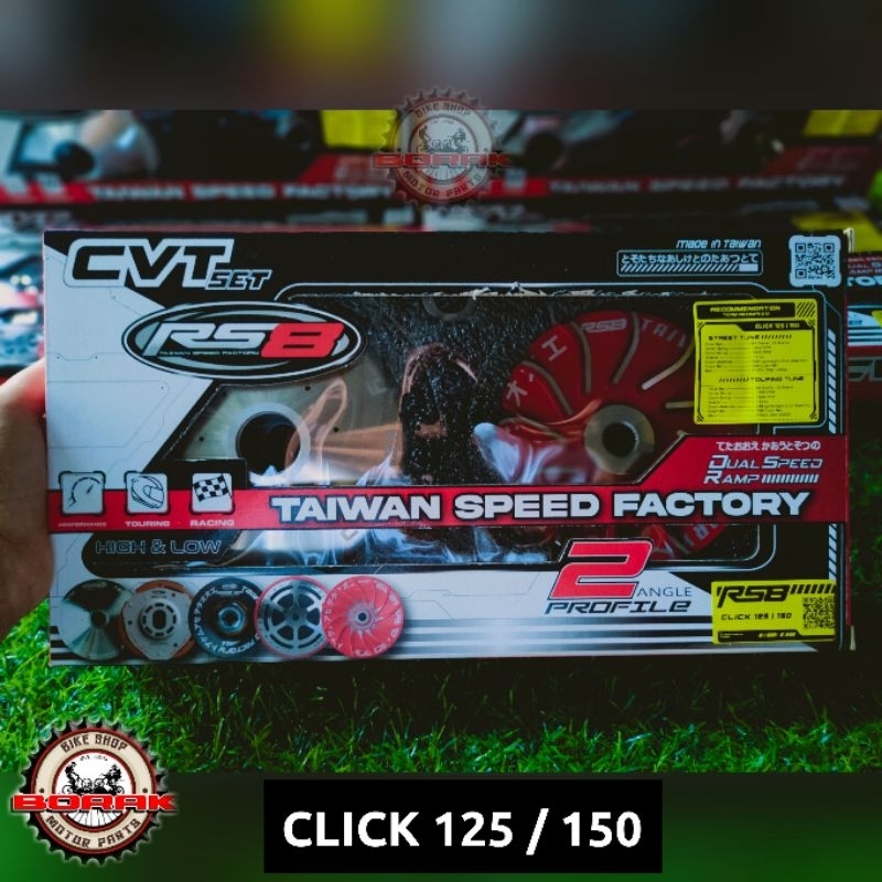 RS8 CVT SET CLICK 150 / 125 RED / BLACK | Shopee Philippines