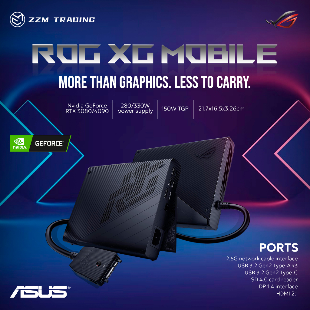 ASUS ROG XG Mobile RTX 4090 16GB GDDR6 & RX 6850M XT 12GB GDDR6 ...