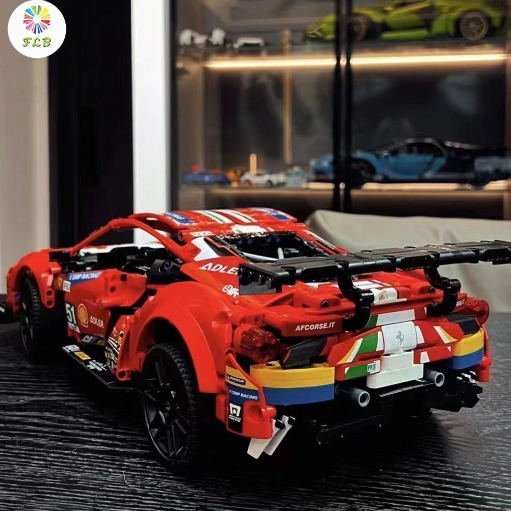Building Blocks moc Technic Ferrari 488 GTE Super Cars Model big size ...
