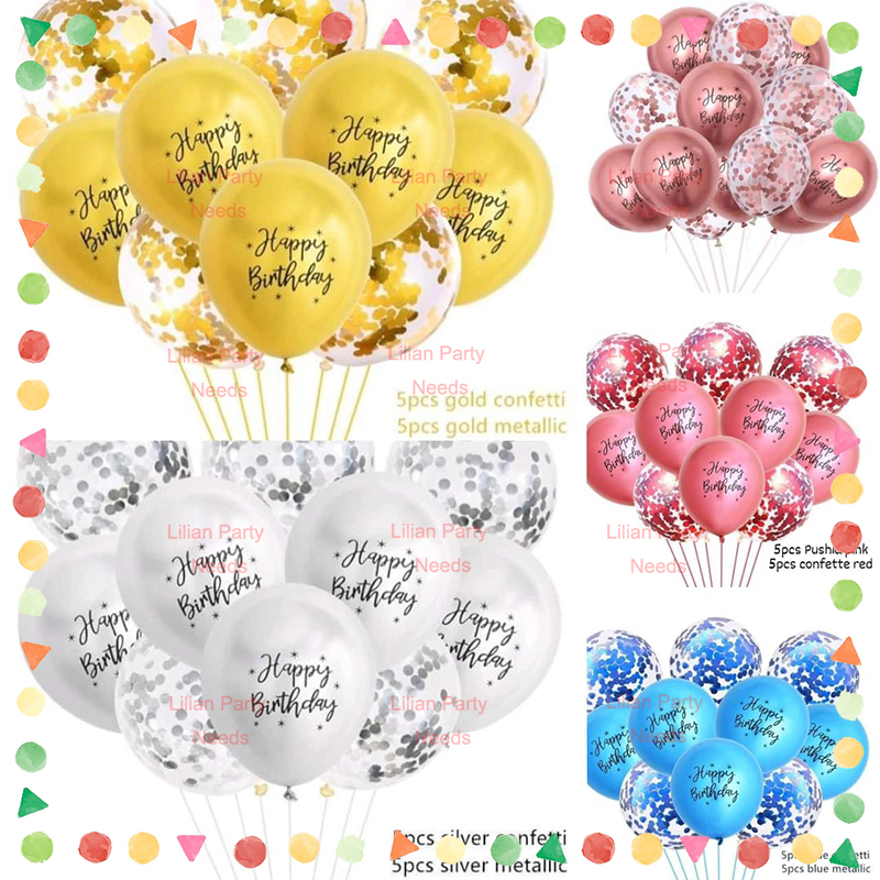 𝐋𝐢𝐥𝐢𝐚𝐧 𝐏𝐚𝐫𝐭𝐲 𝐍𝐞𝐞𝐝𝐬 12inch chrome HBD with confetti balloon set | Shopee ...