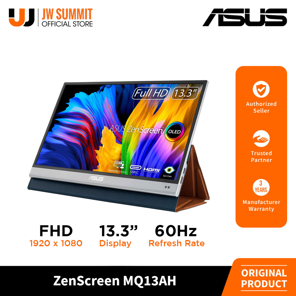 Asus ZenScreen MQ13AH 13.3 FHD OLED 60Hz 1ms Flicker Free Low Blue ...